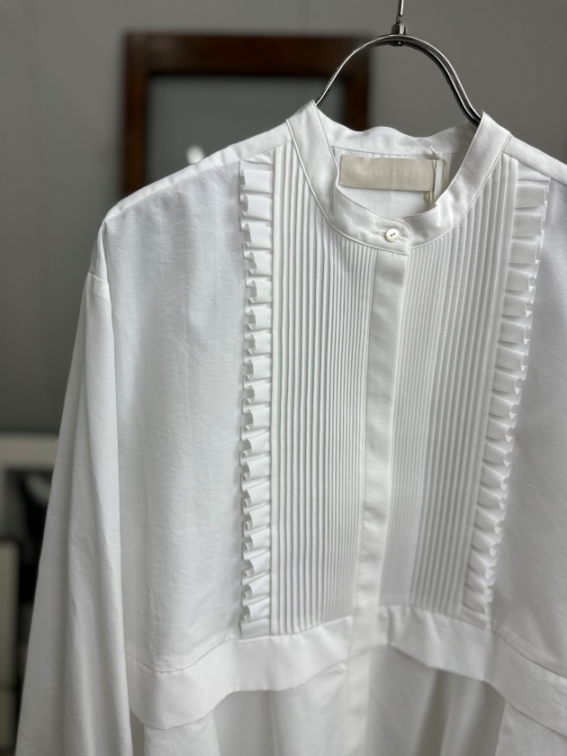 MARILYN MOON】マリリンムーン タックフリルフレアシャツ tuck MARILYN MOON】マリリンムーン タックフリルフレアシャツ tuck
